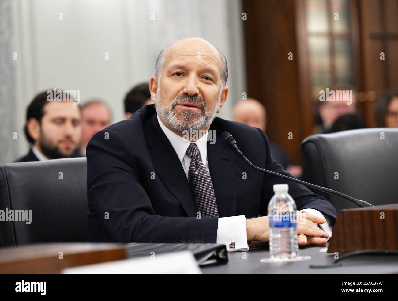 Howard Lutnick testifies before a Senate Commerce, Science and ...