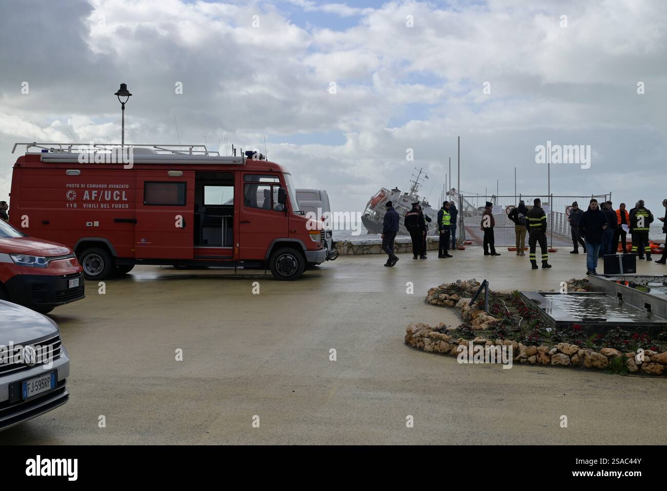 Massa-Carrara, Tuscany, Italy, January 29th, 2025, shipwreck of the ...