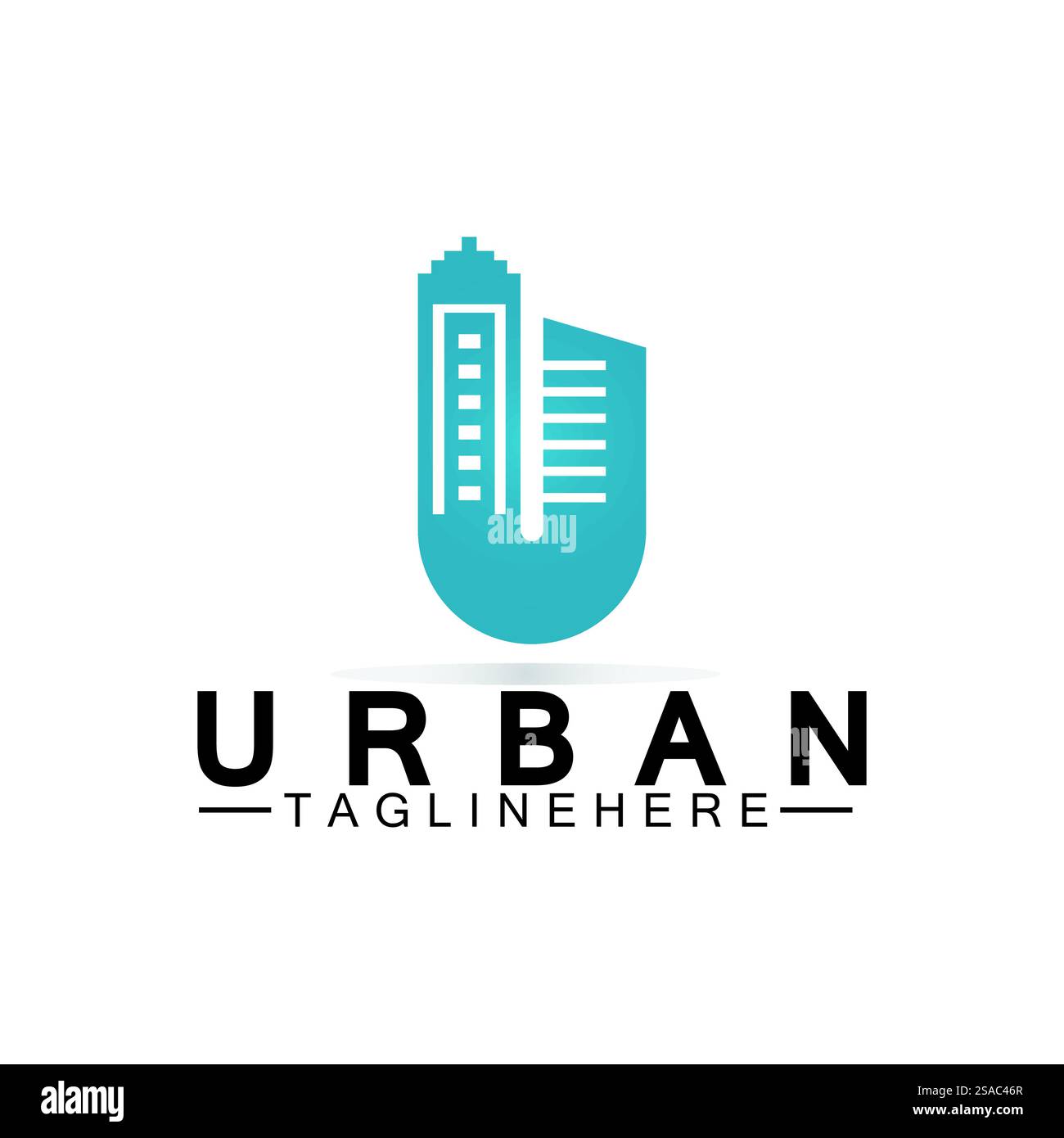 Letter U Urban Building Logo Vector Design. Urban icon, city tower ...