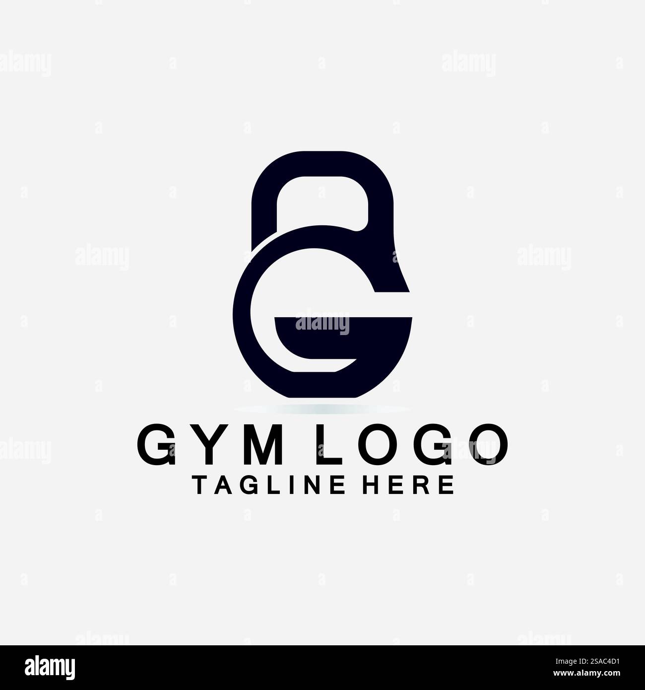 Creative design letter G Combination with kettlebell for Fitness GYM ...