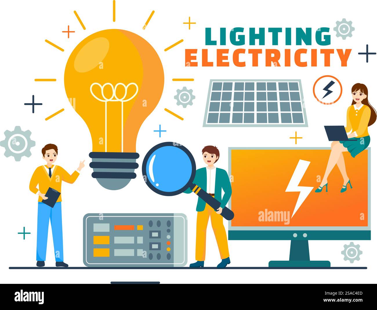 Electrical maintenance safety Stock Vector Images - Alamy