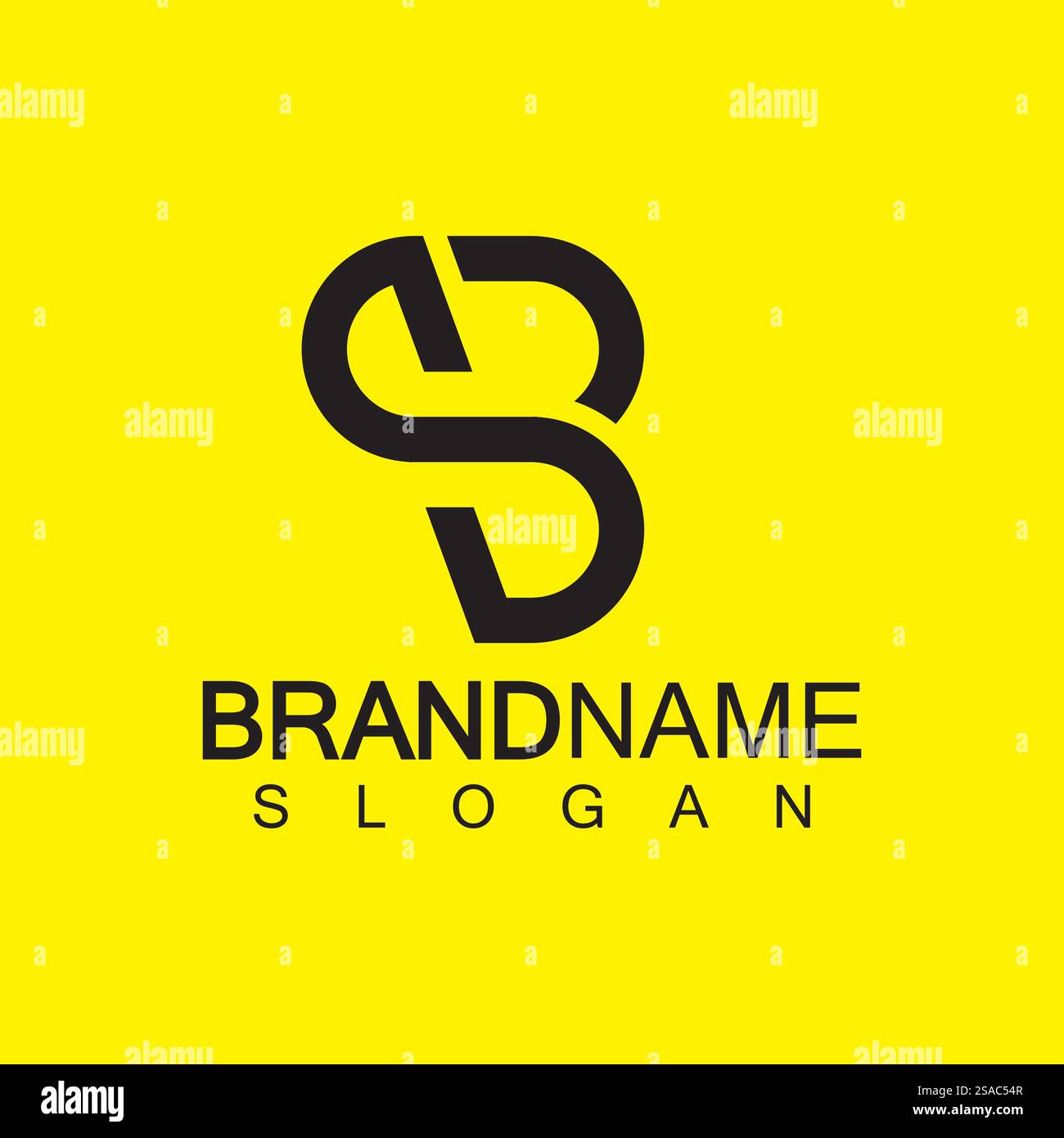 Alphabet Letters SB or BS logo design template Stock Vector Image & Art ...