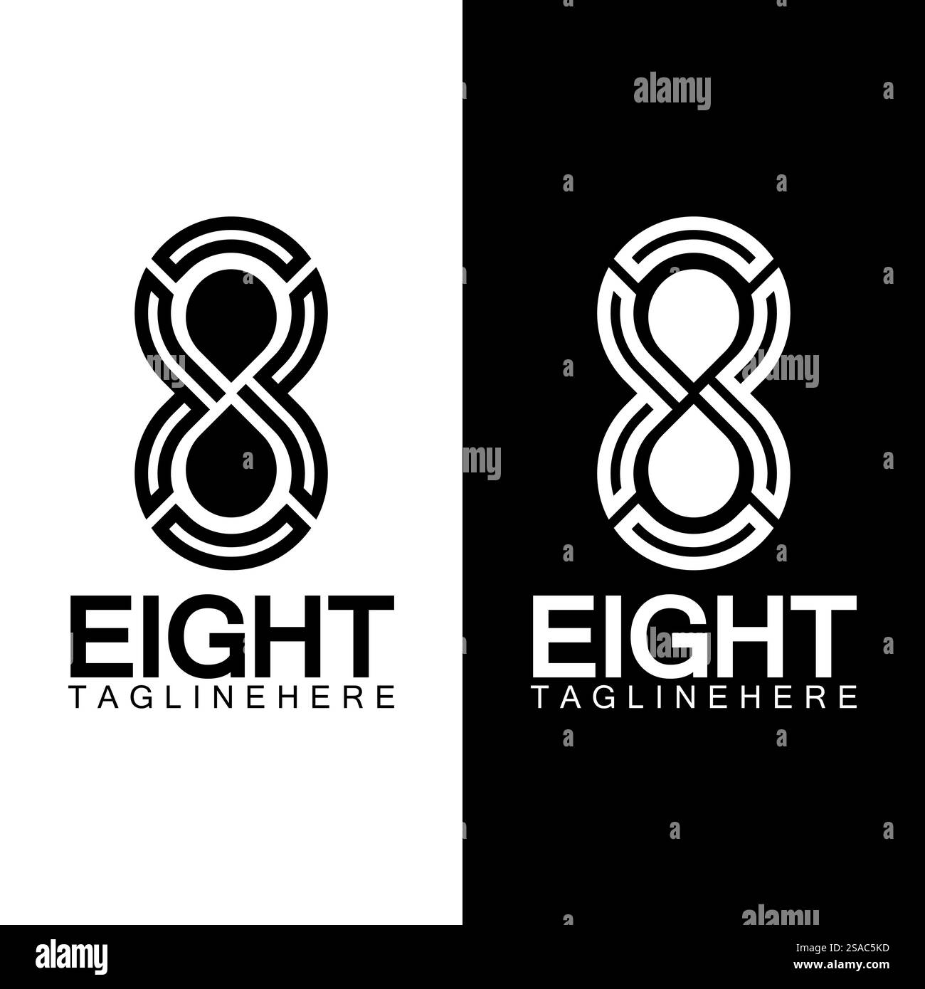 Number 8 logo vector icon design template elements Stock Vector Image ...