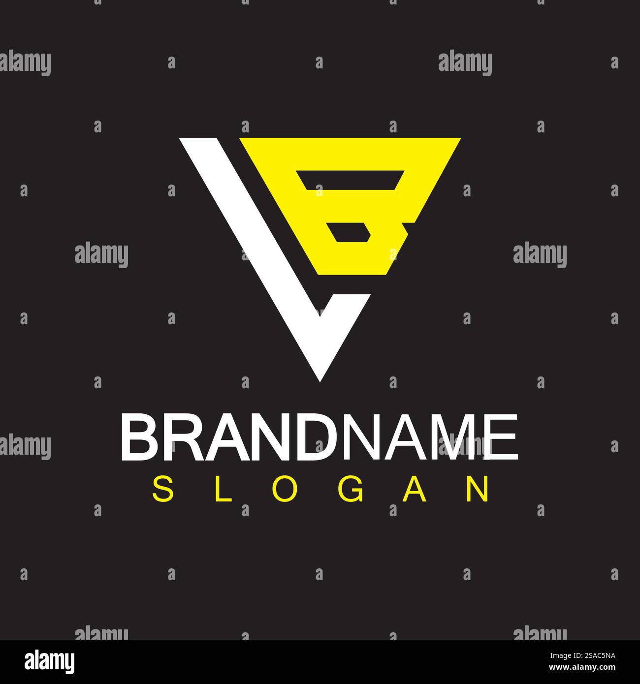 Alphabet Letters VB or BV logo design template Stock Vector Image & Art ...