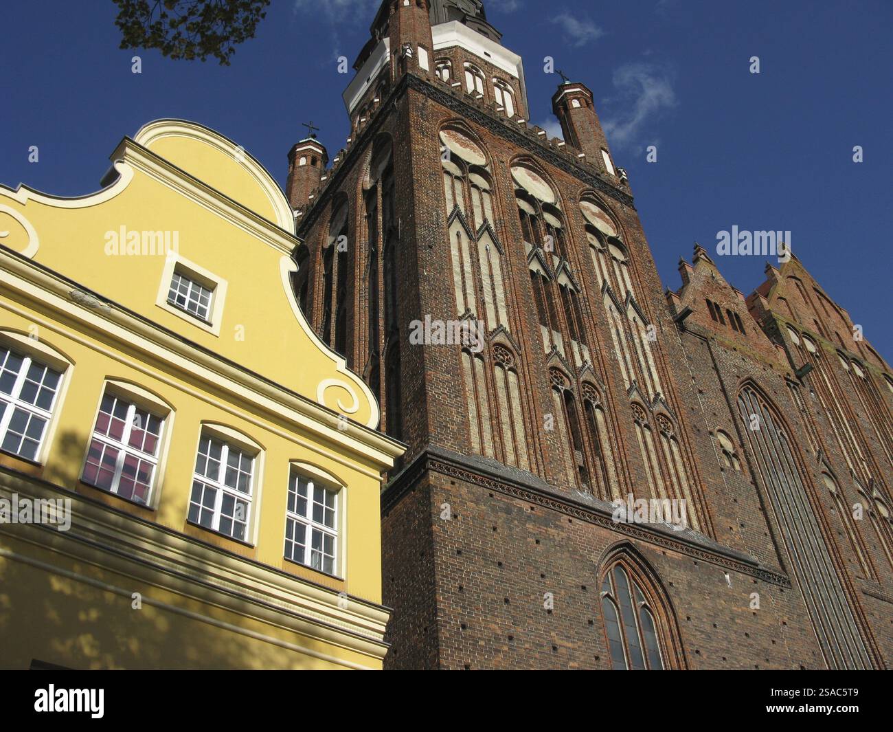 Baroque facade and brick Gothic Stock Photo - Alamy