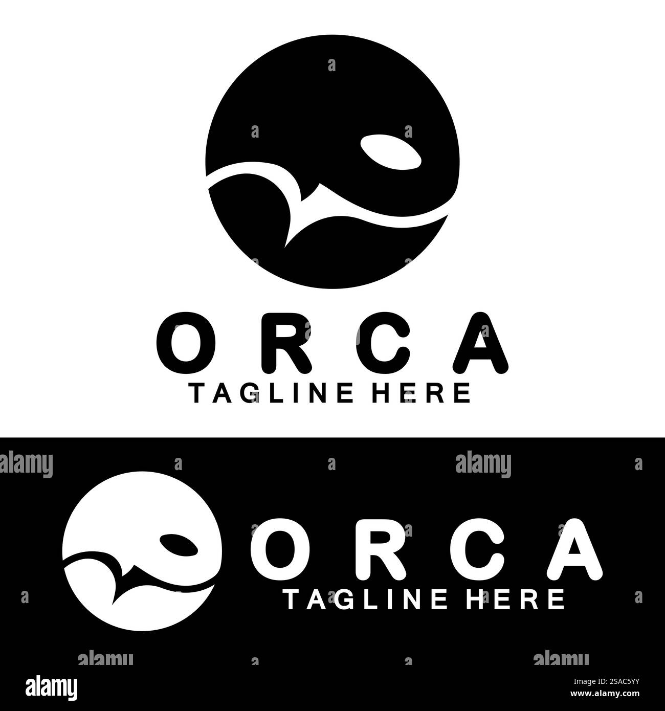 Killer whale Orca logo design vector illustration Stock Vector Image ...