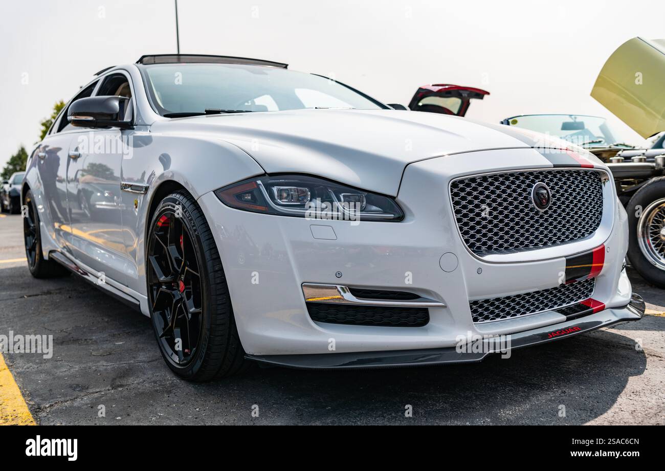 Chicago, Illinois, USA - September 08, 2024: Jaguar XJ X351 vehicle ...