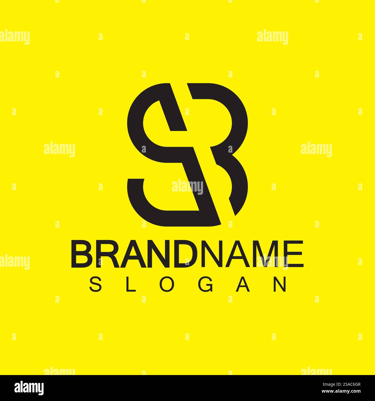 Alphabet Letters SB or BS logo design template Stock Vector Image & Art ...