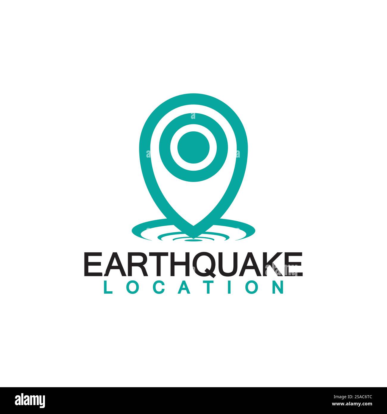 Earthquake Location logo Icon design Isolated on White Background. Map ...