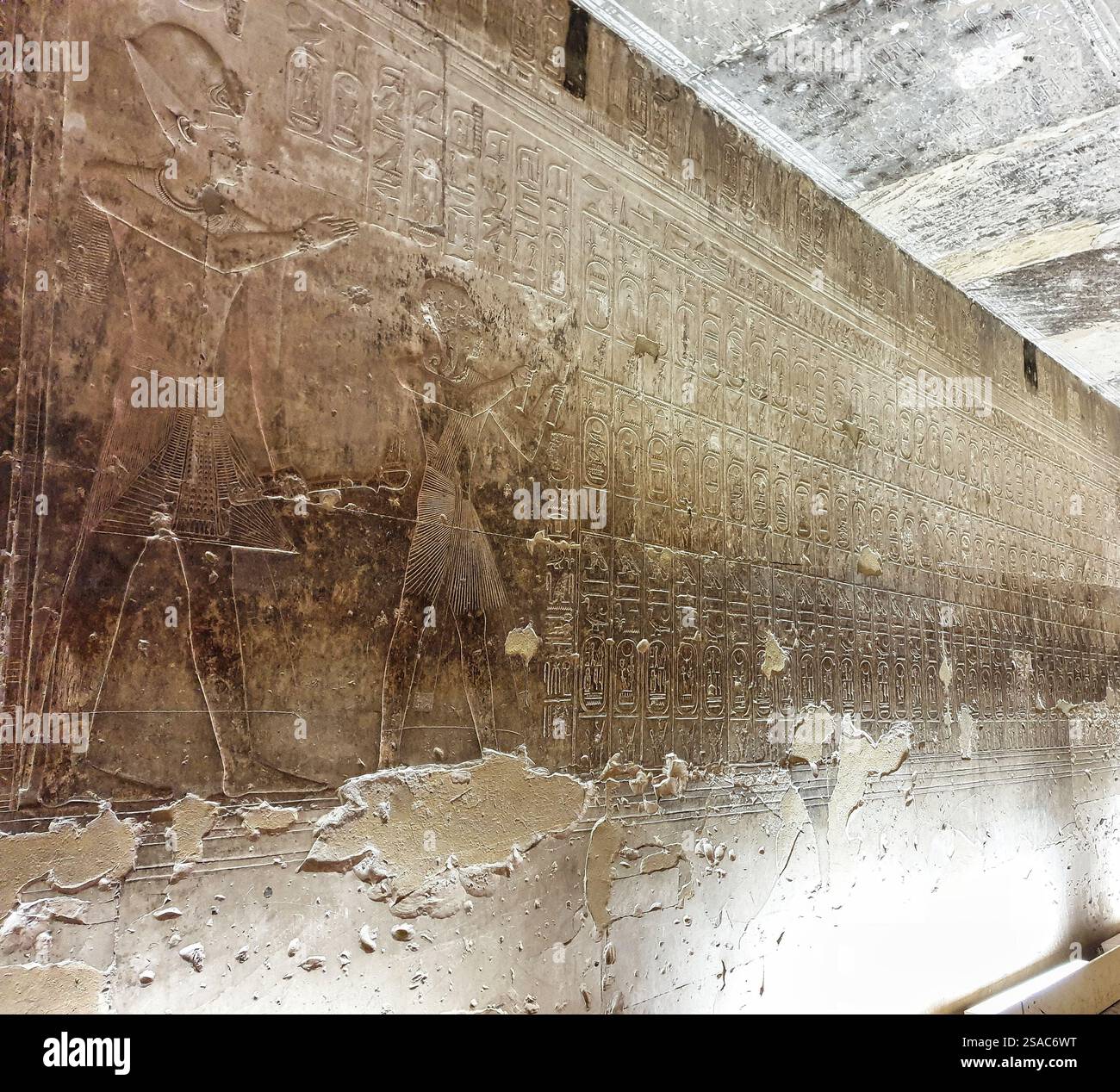 Pharoah Seti and son Ramesses II present the famous Abydos Kings List,a ...