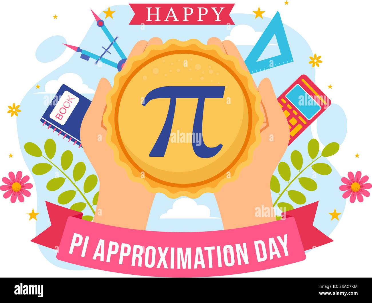 Pi Approximation Day Vector Illustration On July 22 With Mathematical