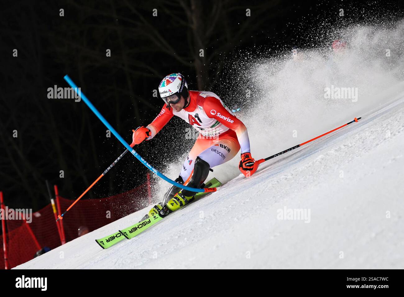 Switzerland's Daniel Yule competes during an alpine ski, men's World ...