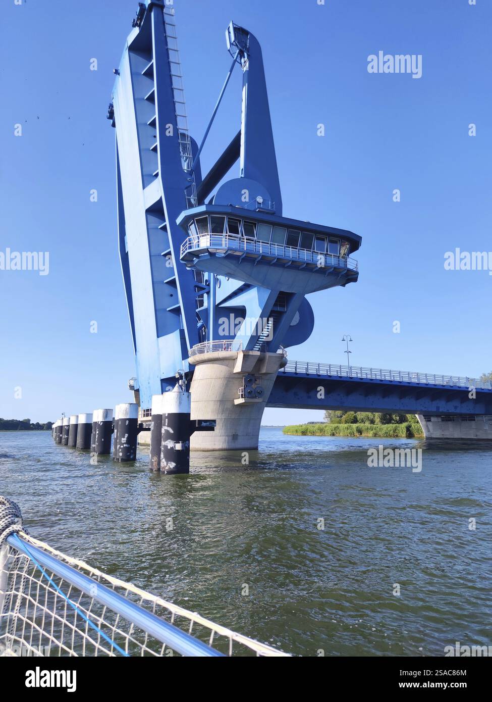 Past the Peene bridge in Wolgast Stock Photo - Alamy