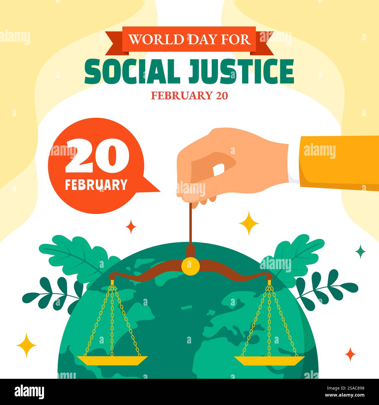 Social Justice Day Social Media Illustration Flat Cartoon Hand Drawn ...