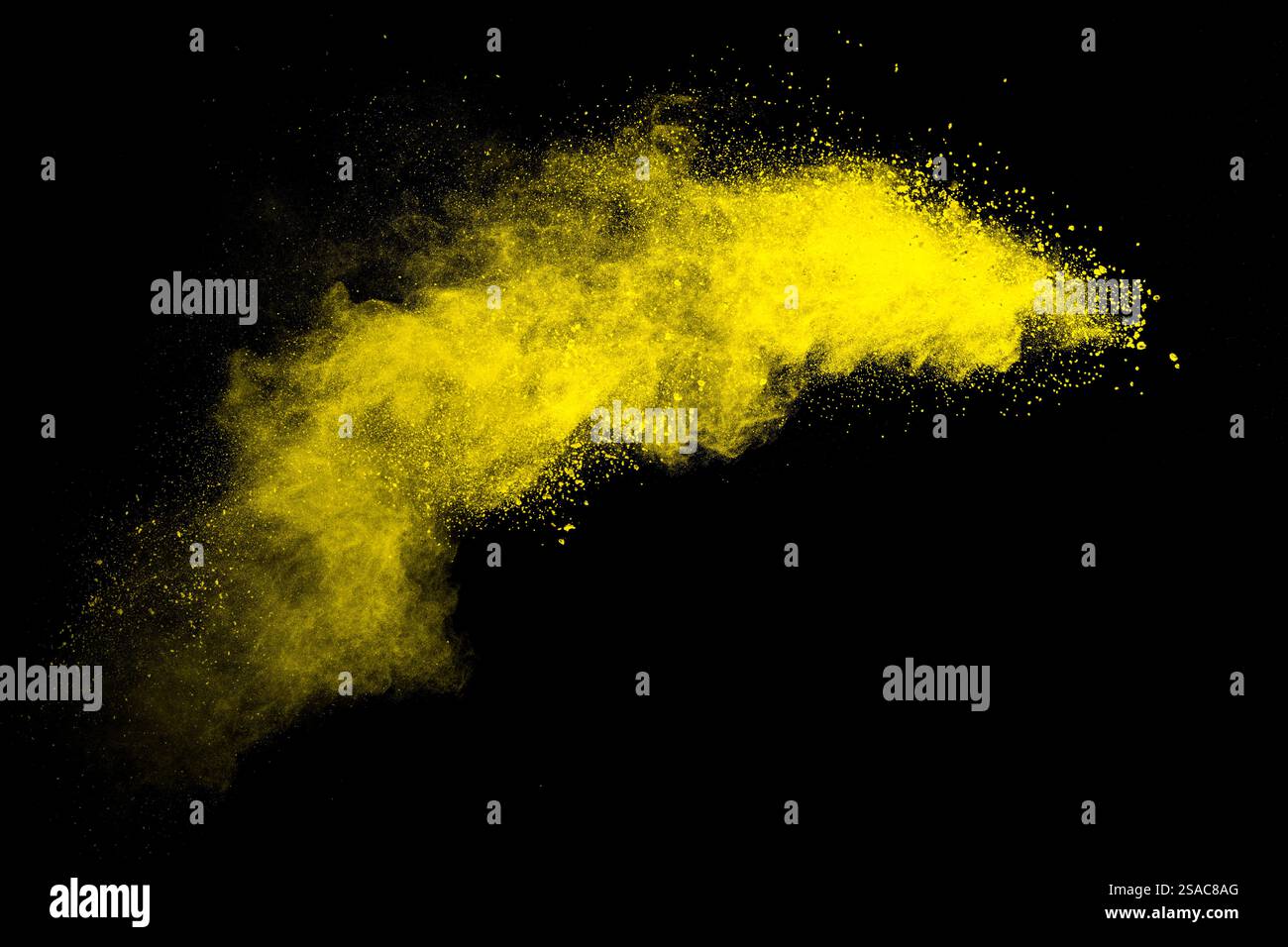Yellow cloud of powdery dust is blowing in the air Stock Photo - Alamy