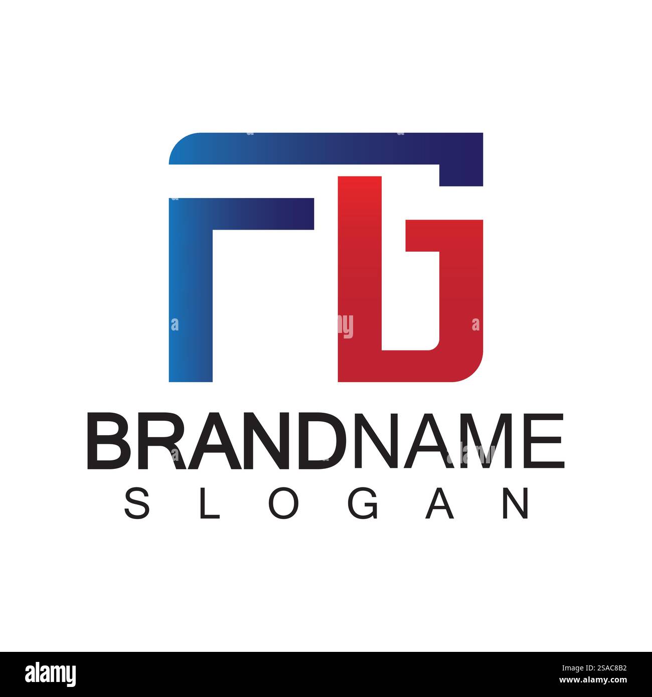 Alphabet Letters FG or GF logo design template Stock Vector Image & Art ...