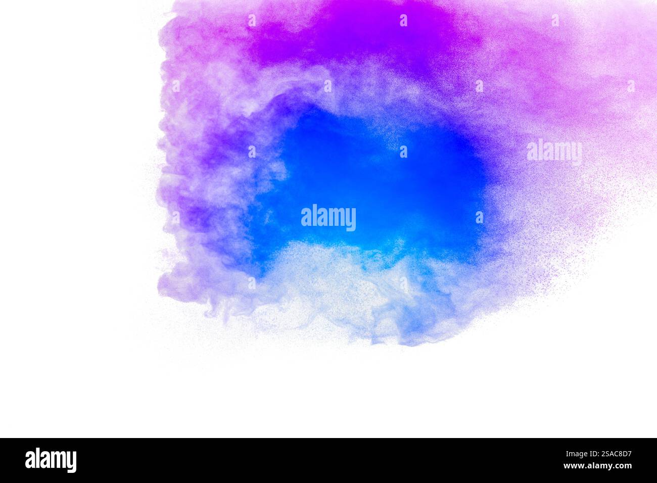 Colorful powder explosion of blue and purple painted Stock Photo - Alamy