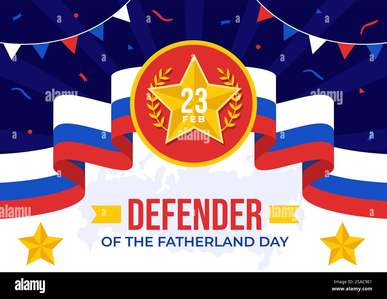 Defender of the Fatherland Day Vector Illustration on 23 February with ...