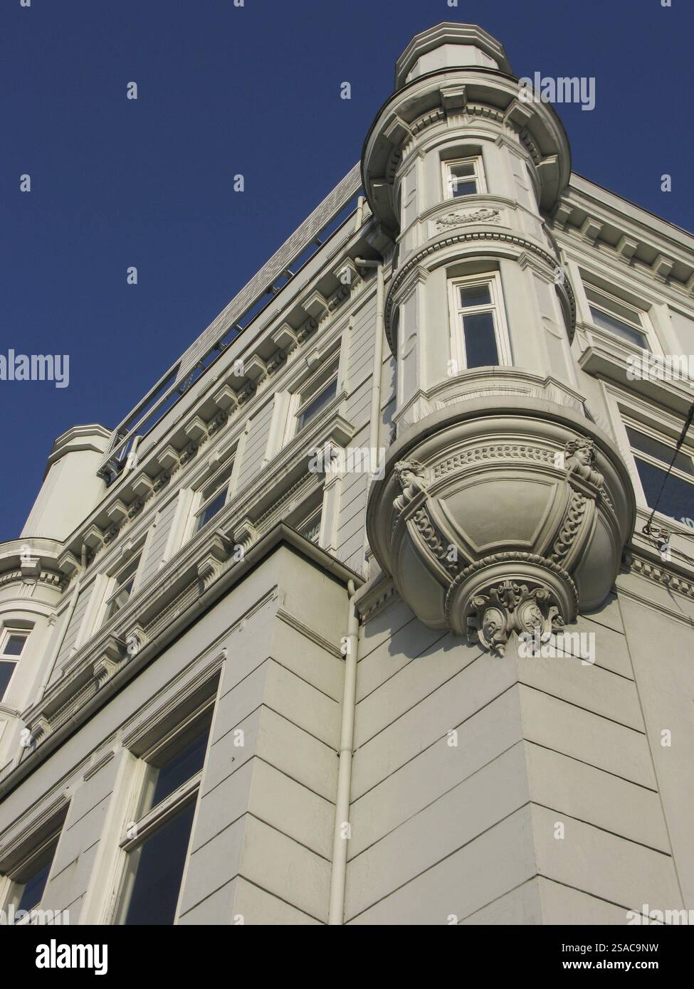 White corner house in Hamburg Stock Photo - Alamy