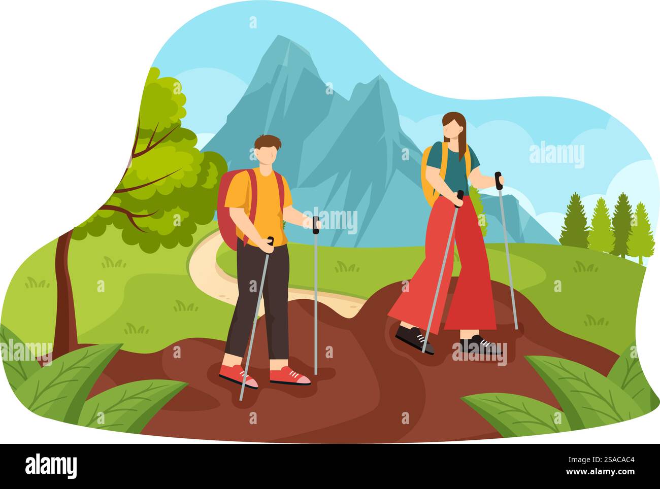 Outdoor Activity Vector Illustration with Relaxing on a Picnic, Leisure ...