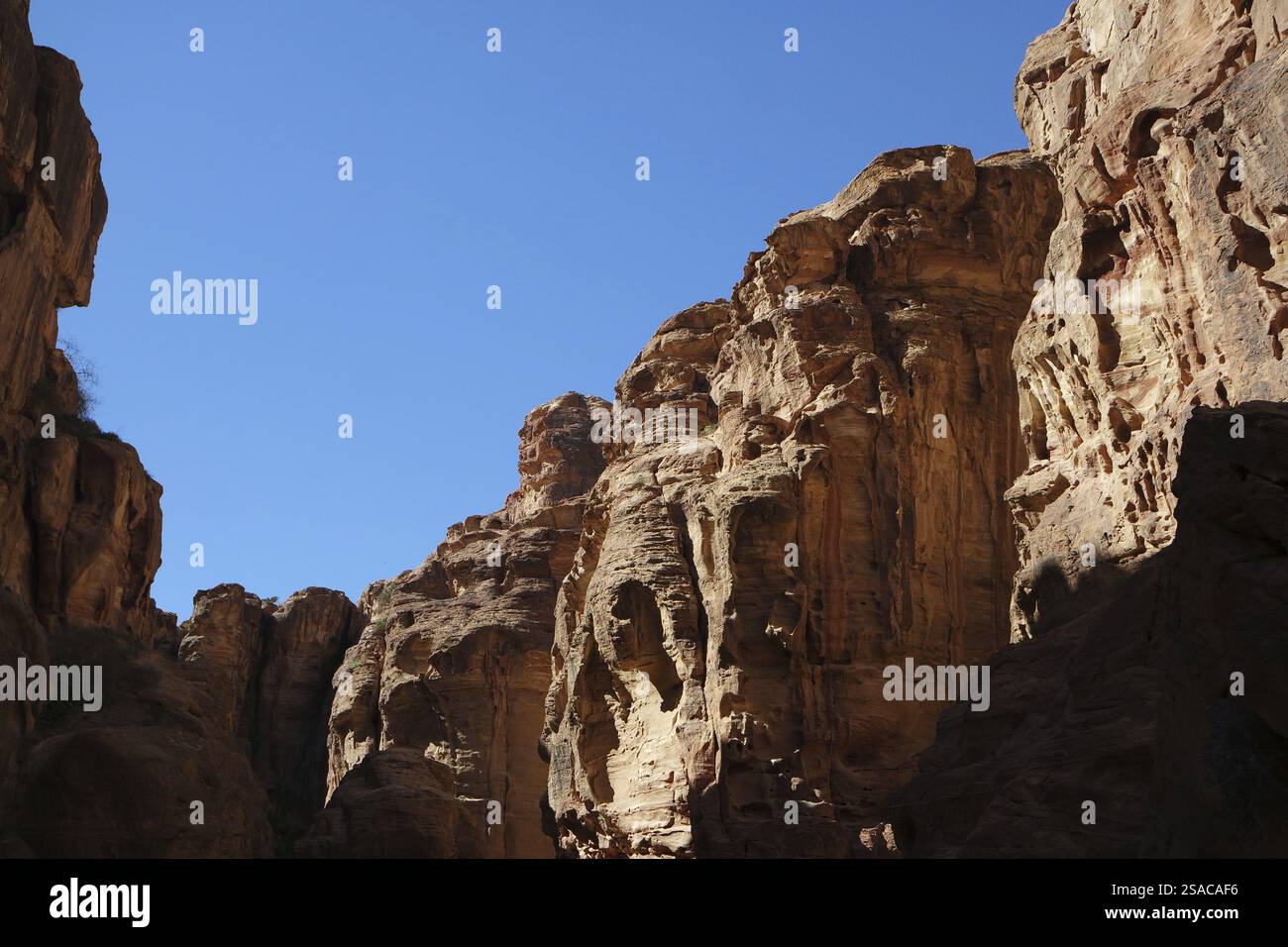 Rock formations in Petra, Jordan, Asia Stock Photo - Alamy