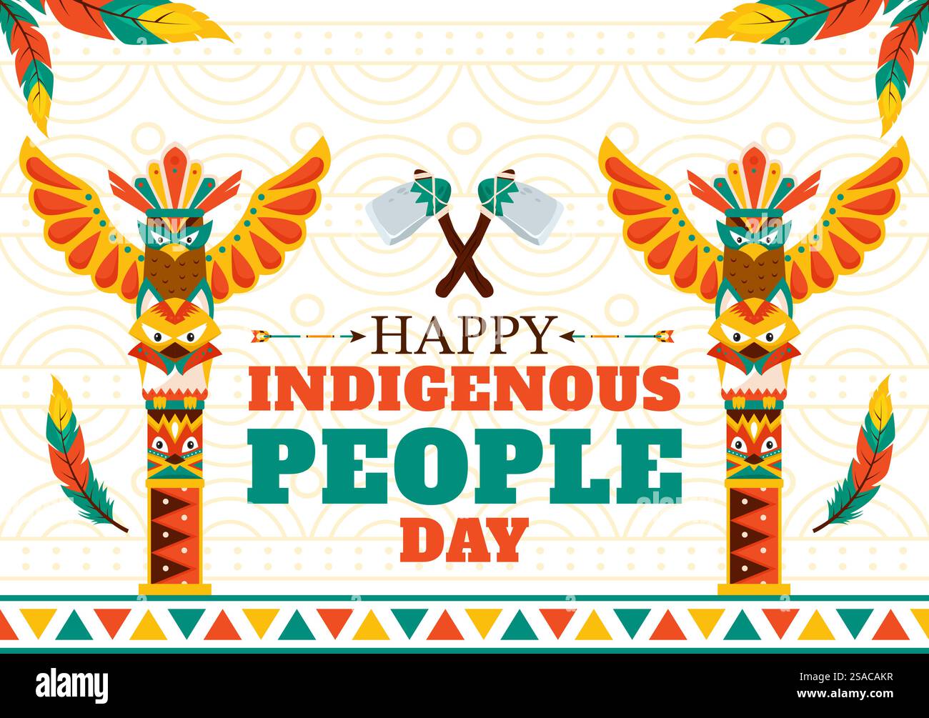 Vector Illustration for World Indigenous People Day on August 9 to ...