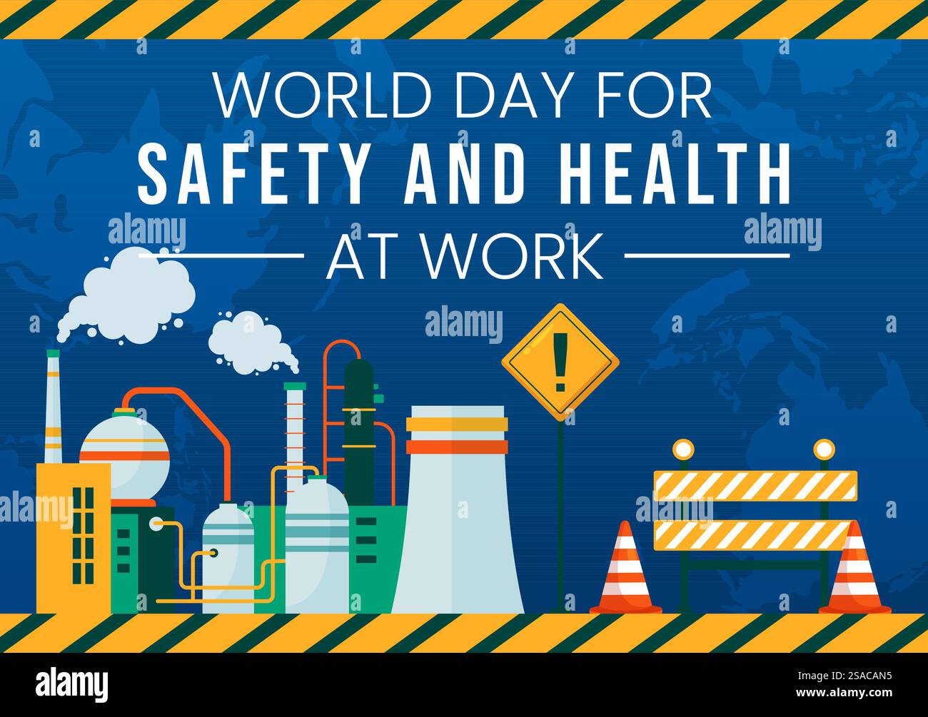 World Day for Safety and Health at Work Vector Illustration on April 28 ...