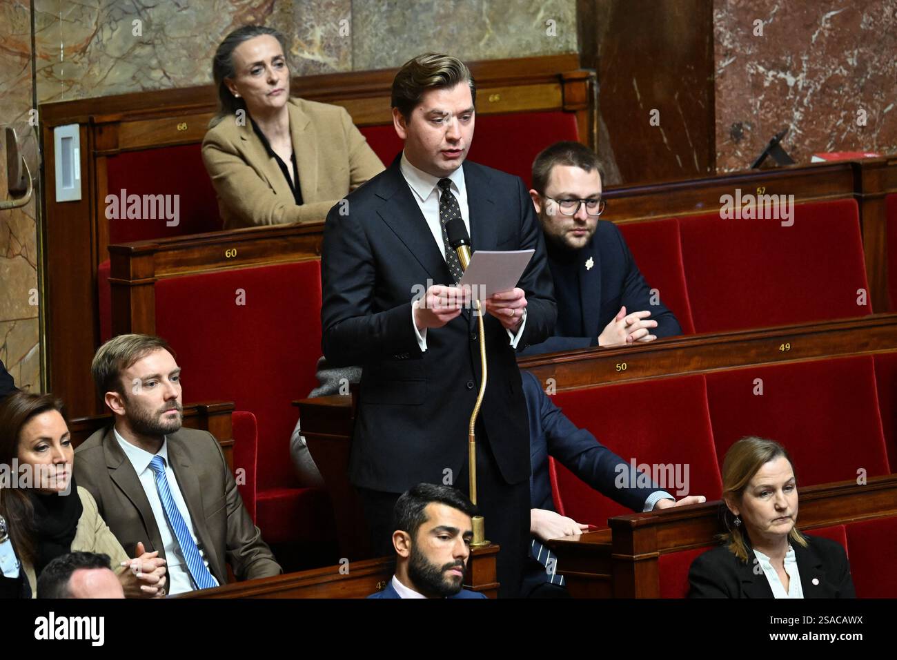 Paris, France. 29th Jan, 2025. Eddy Casterman, Rassemblement National ...