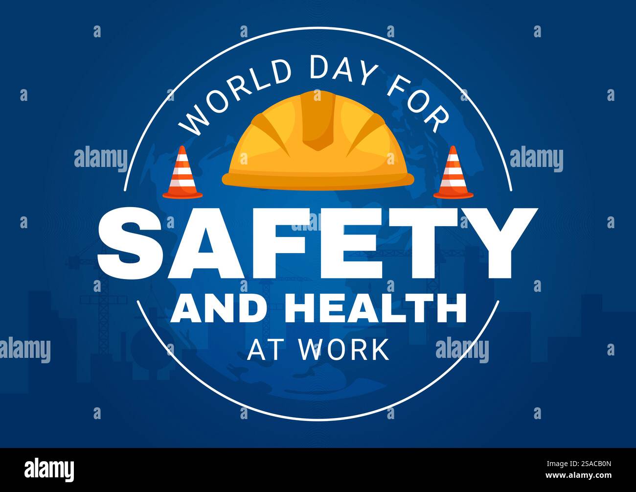 World Day for Safety and Health at Work Vector Illustration on April 28 ...