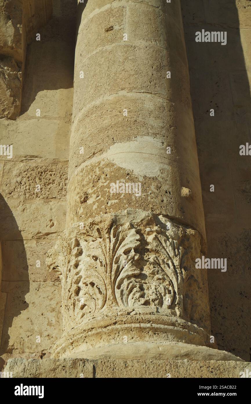 Ancient column in Gerasa, Jerash Stock Photo - Alamy