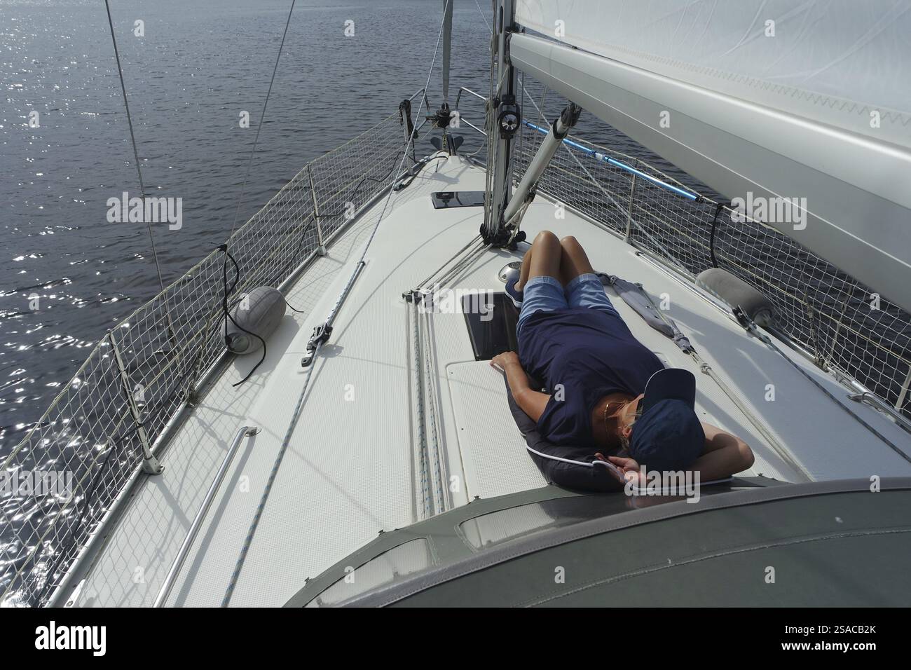 Sailing trip, Relax time Stock Photo - Alamy