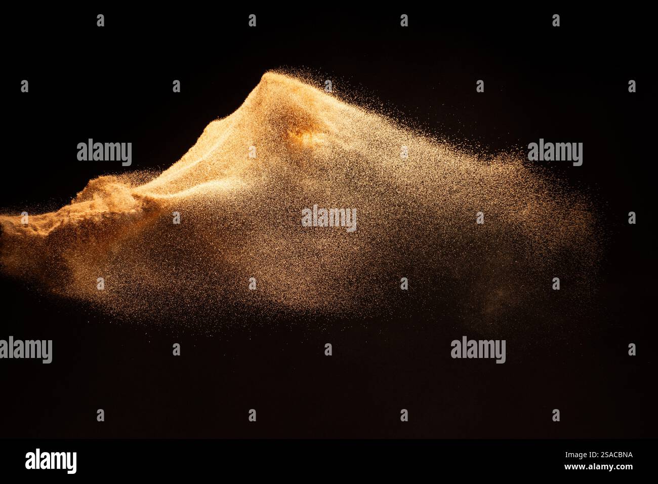Large cloud of sand is blowing in the wind Stock Photo - Alamy