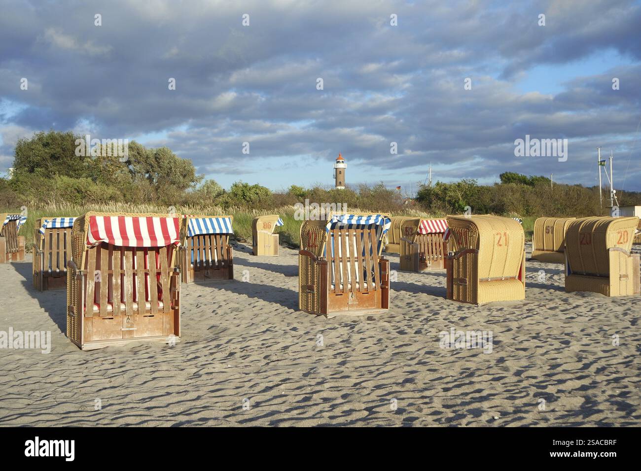 Beach and beach chairs on Poel Stock Photo - Alamy