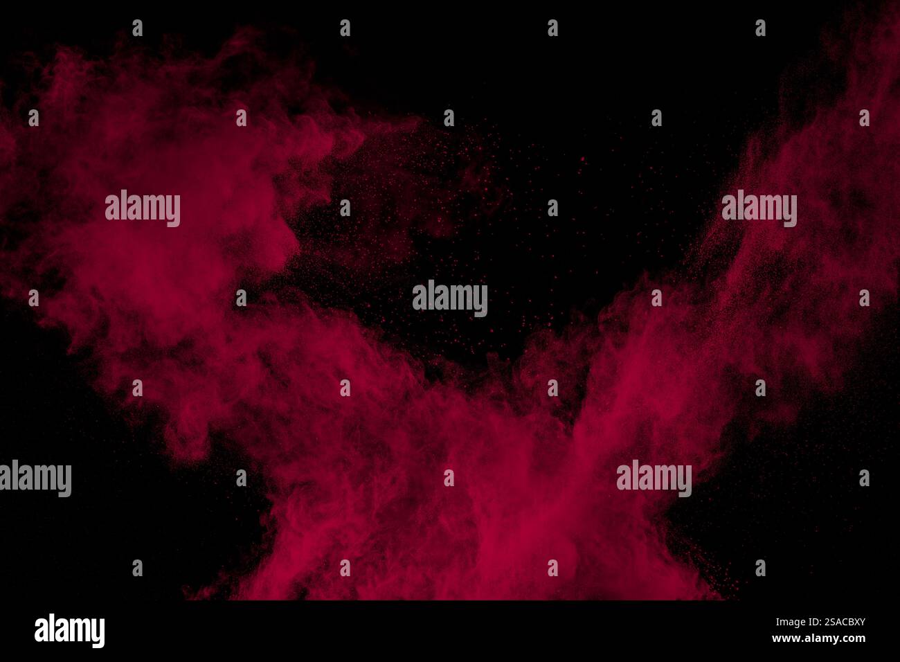 Red cloud of powdery dust is floating in the air Stock Photo - Alamy