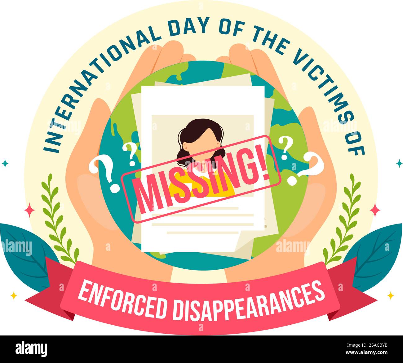 International Day of the Victims of Enforced Disappearances Vector ...