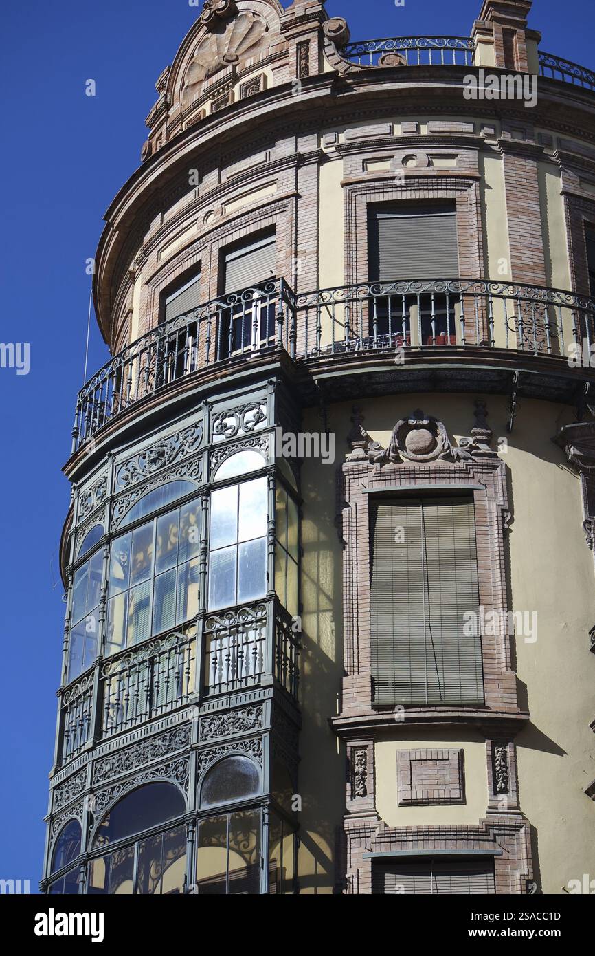 Rounded building in Seville Stock Photo - Alamy