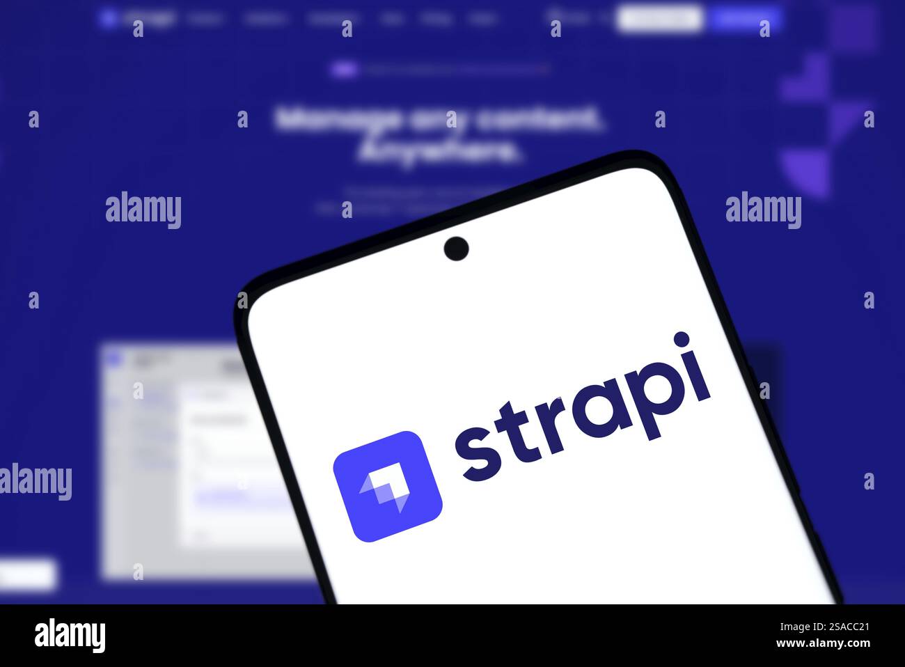 strapi logo is displyed on smartphone Stock Photo - Alamy