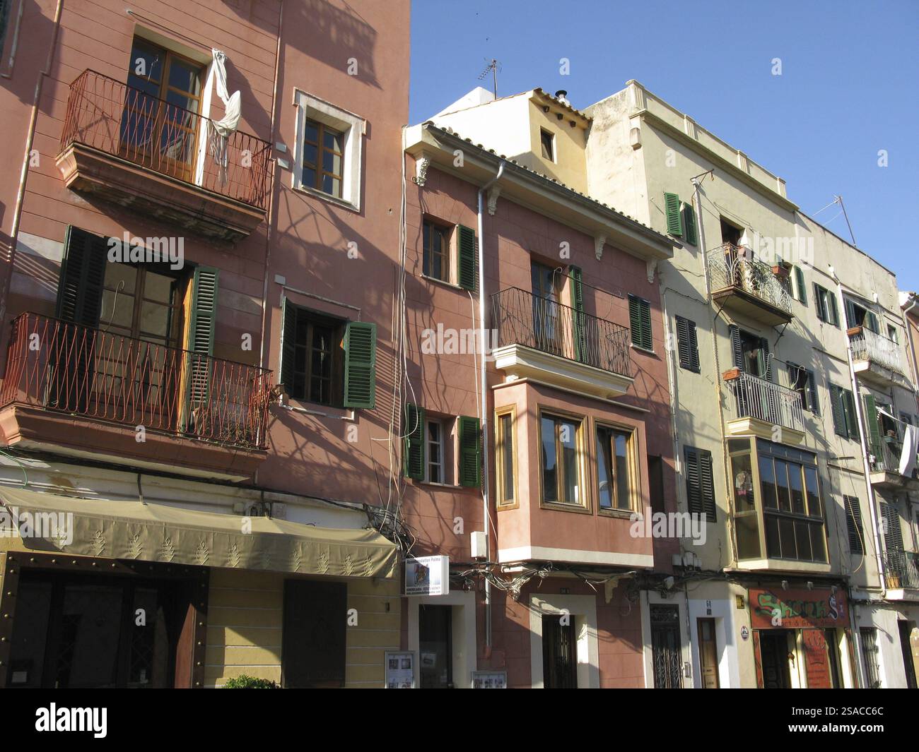 Old town houses in Palma Stock Photo - Alamy