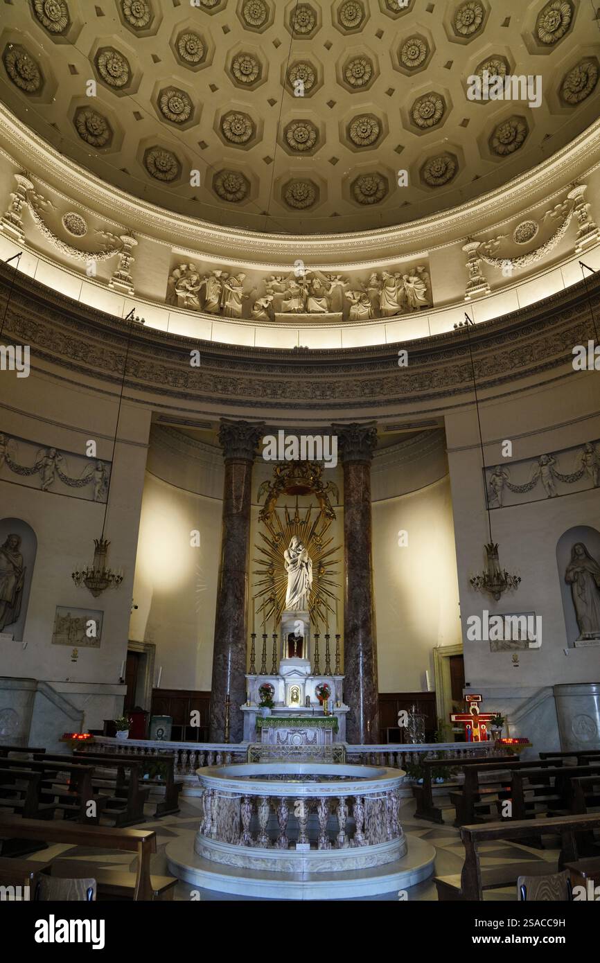 Interior, Church of Gran Madre di Dio, Turin, Piedmont, Italy, Europe ...