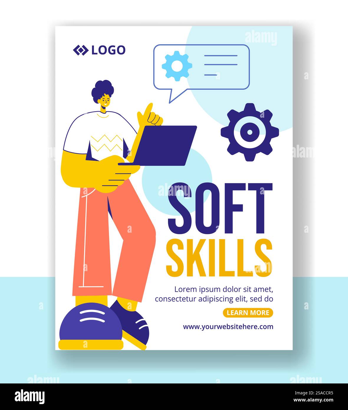 Soft Skills Vertical Poster Flat Cartoon Hand Drawn Templates ...