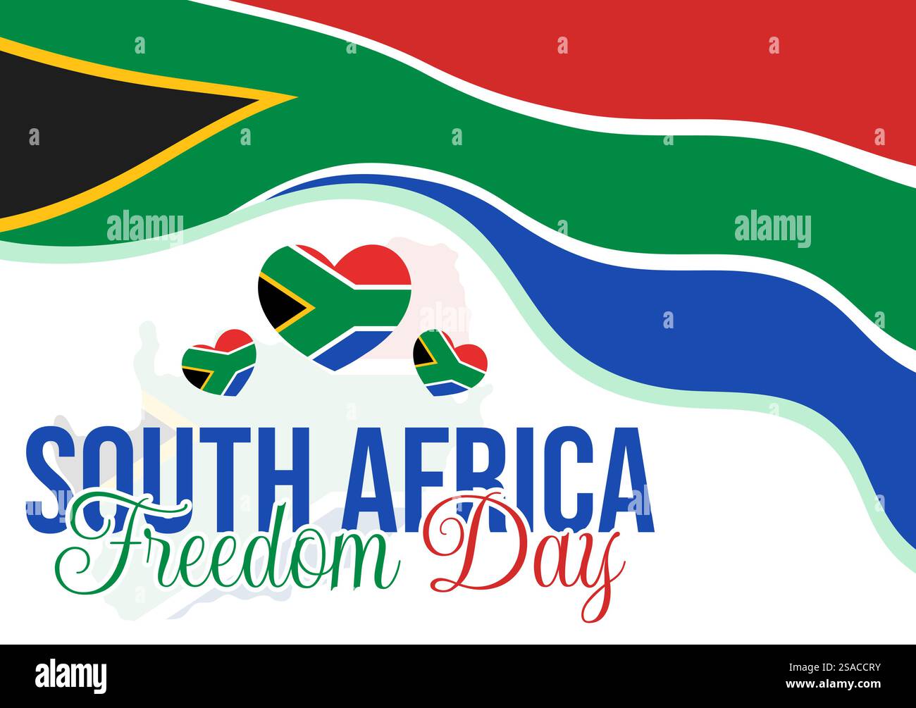 Happy South Africa Freedom Day Vector Illustration on 27 April with ...