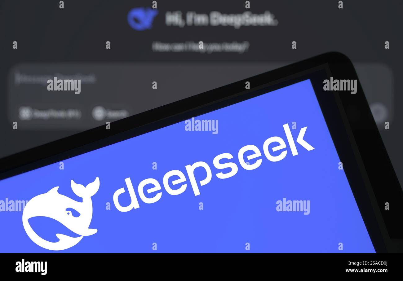 Deepseek logo is displayed on smartphone Stock Photo - Alamy