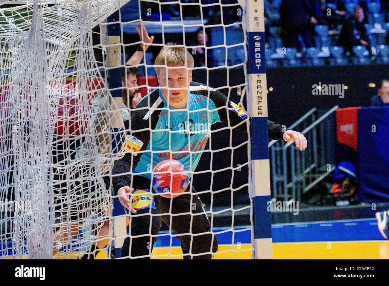Fornebu 20250129. Denmark's Emil Nielsen during the quarter-final of ...