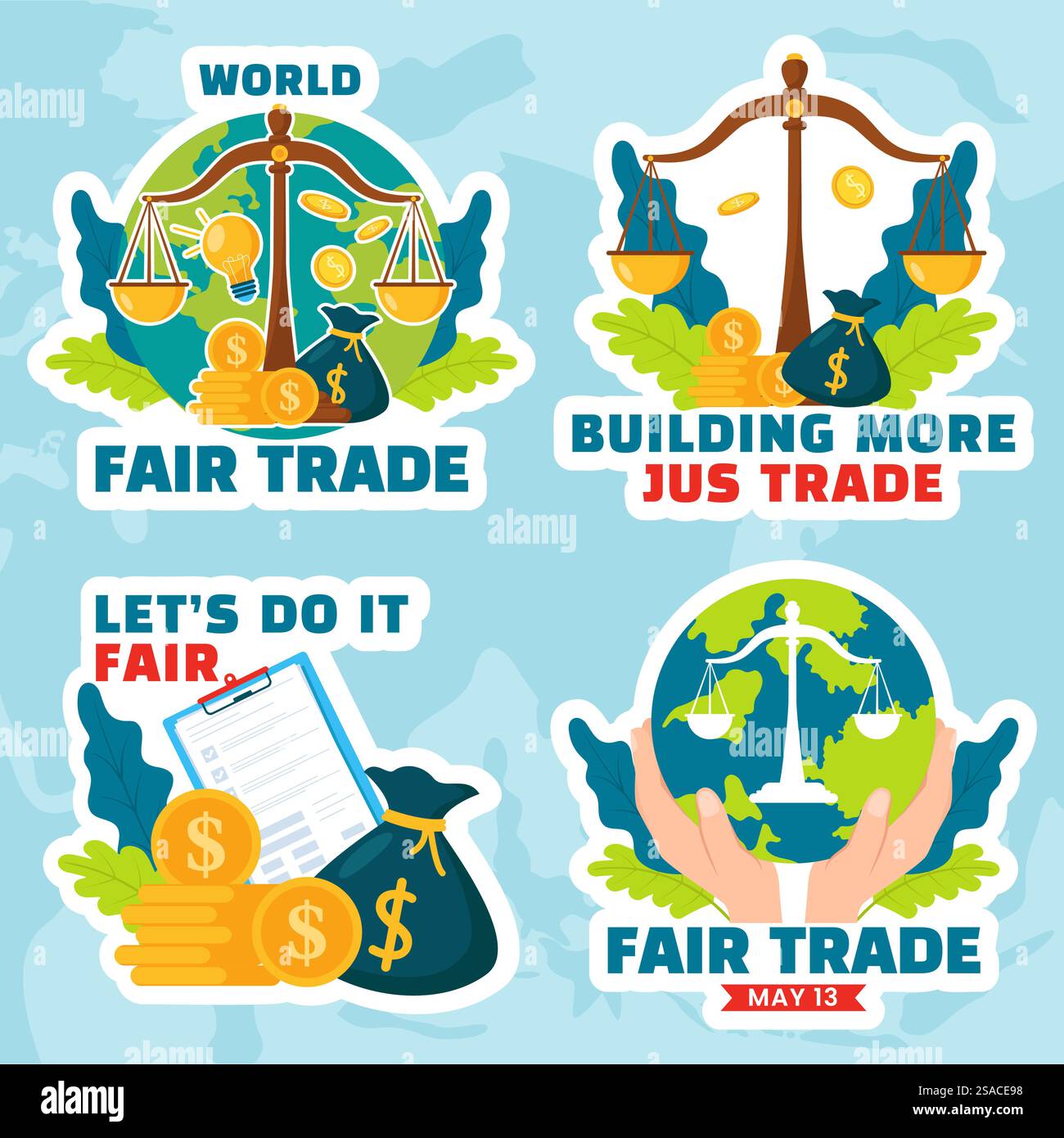 Fair trade day social Stock Vector Images - Alamy