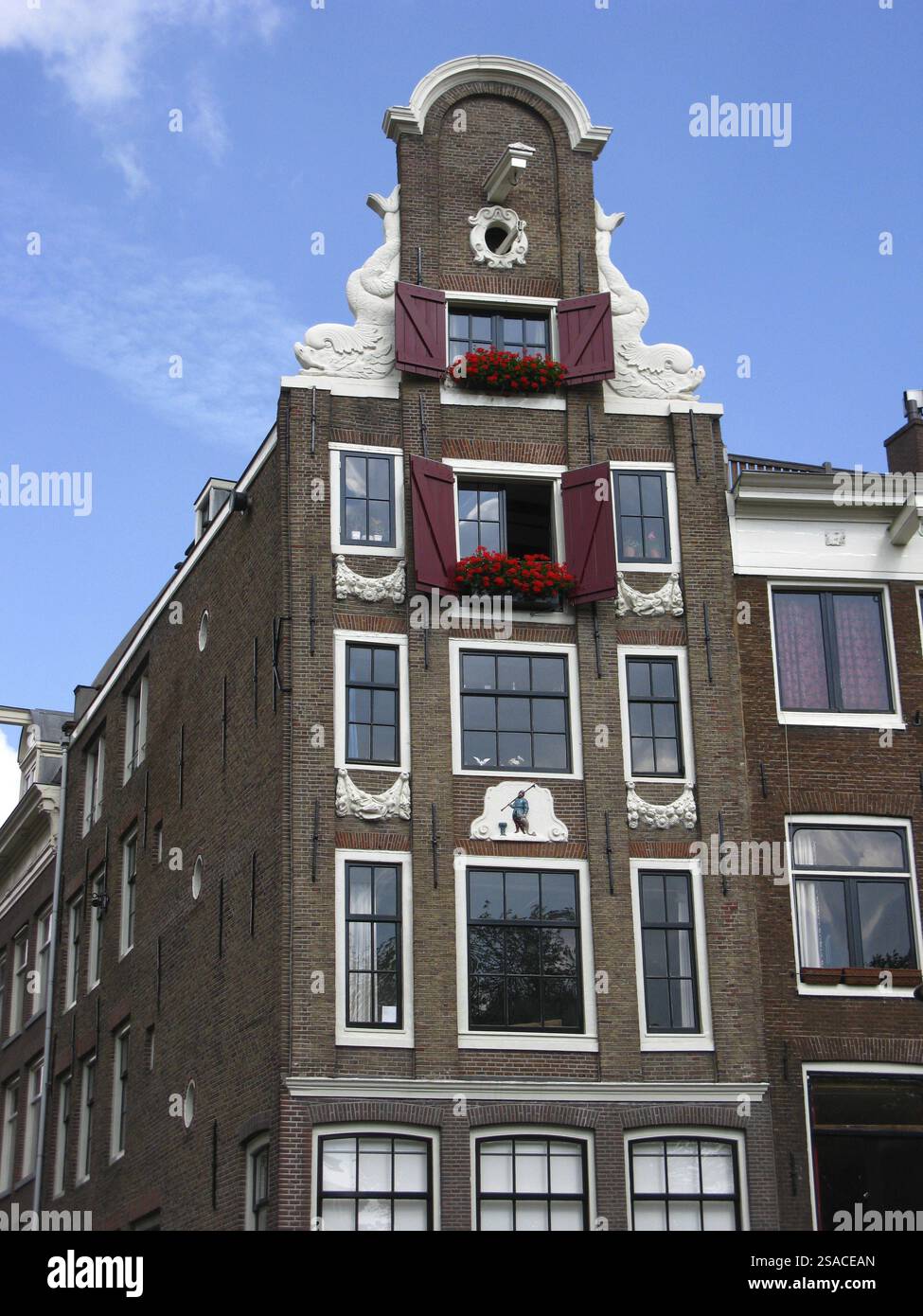 Amsterdam, corner house Stock Photo - Alamy