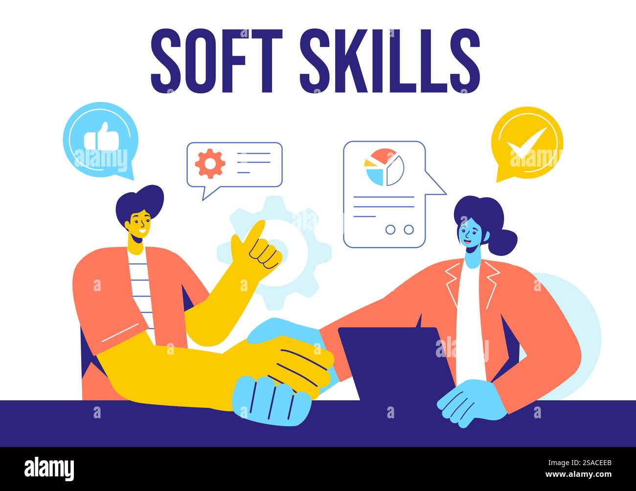 Soft Skills Social Media Background Flat Cartoon Hand Drawn Templates ...