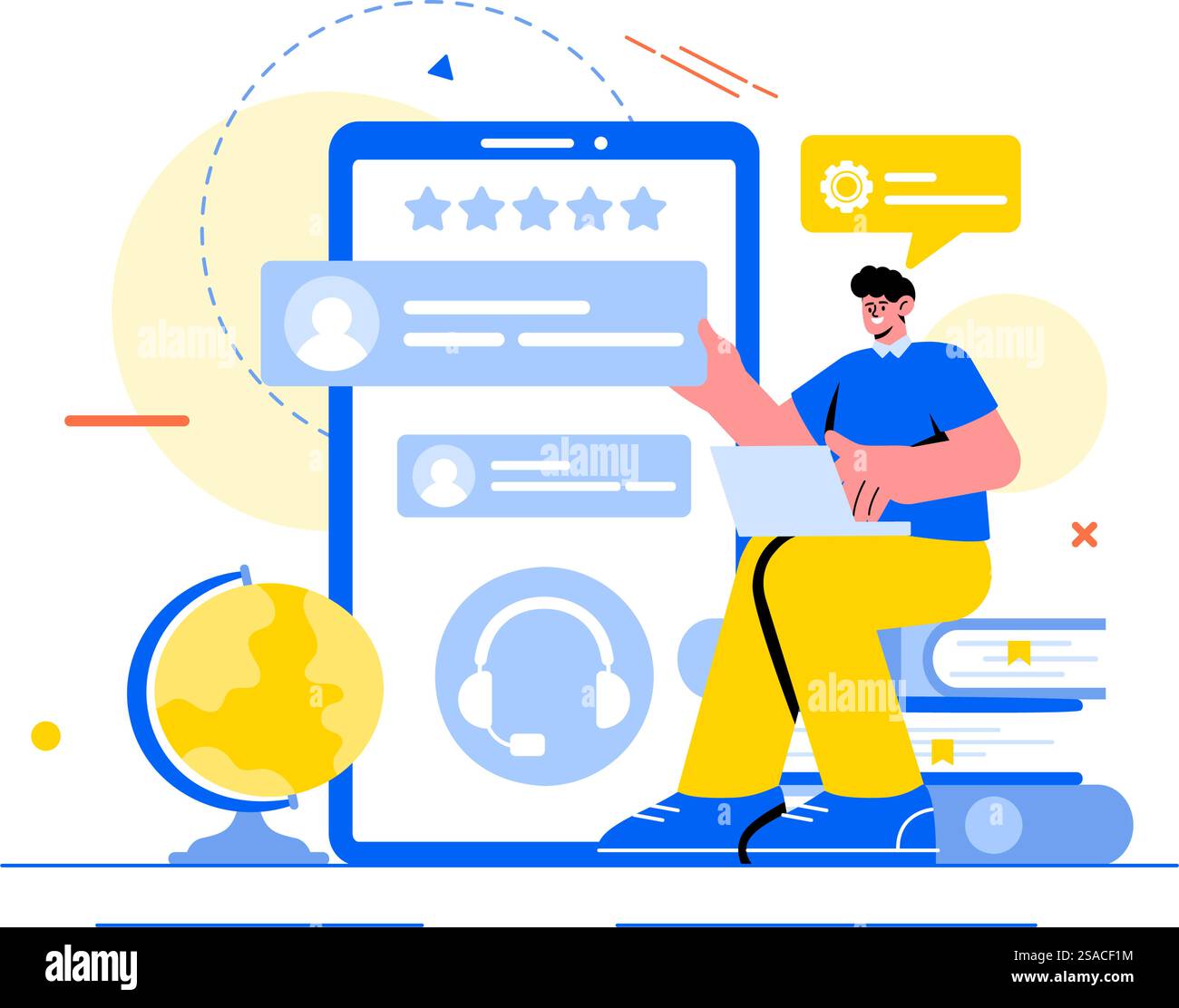 Hotline agent vector Cut Out Stock Images & Pictures - Alamy