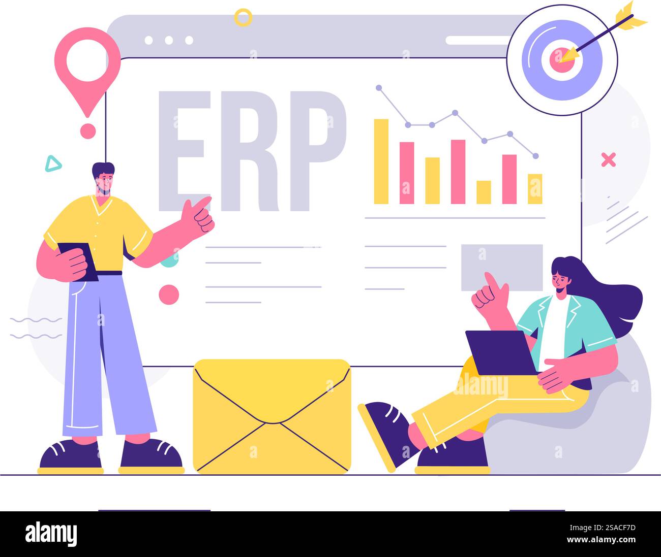 Resource management system Stock Vector Images - Alamy