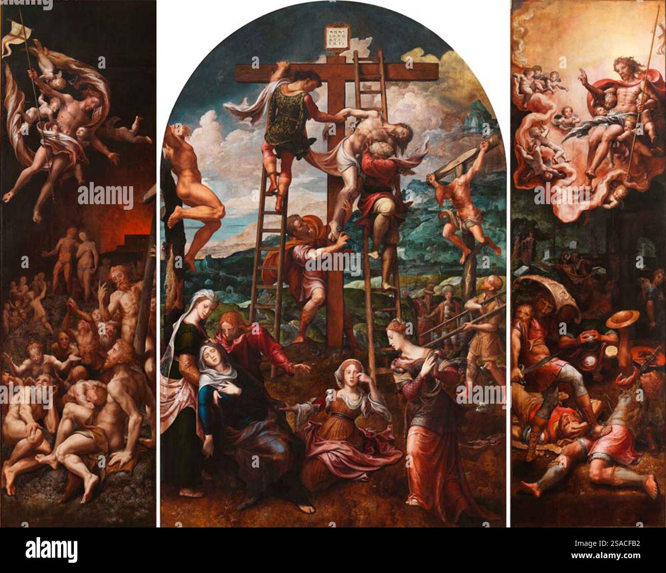 Descent from the Cross Pieter Coecke van Aelst Stock Photo - Alamy