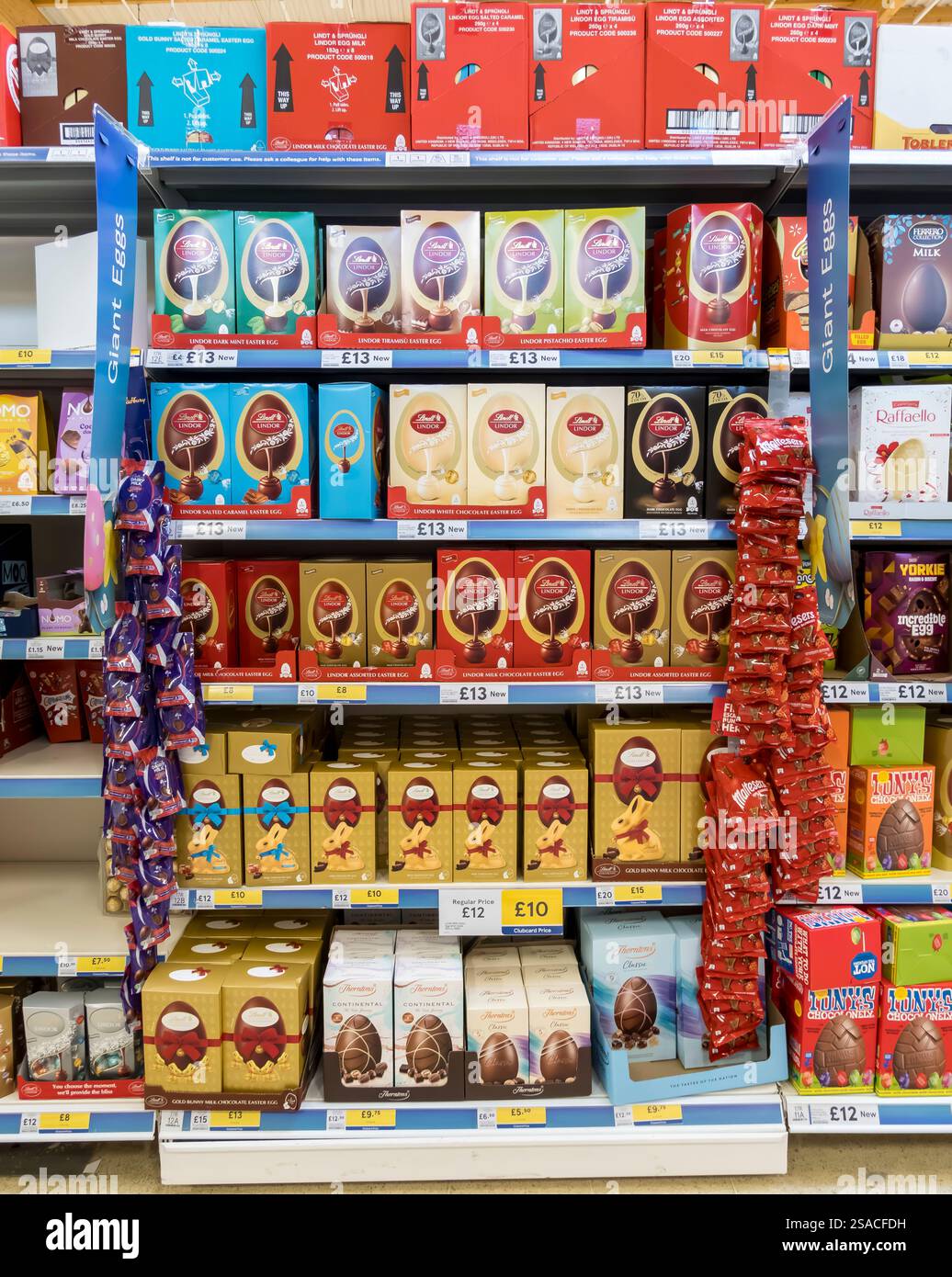 Chocolate Easter eggs on supermarket shelves Stock Photo - Alamy